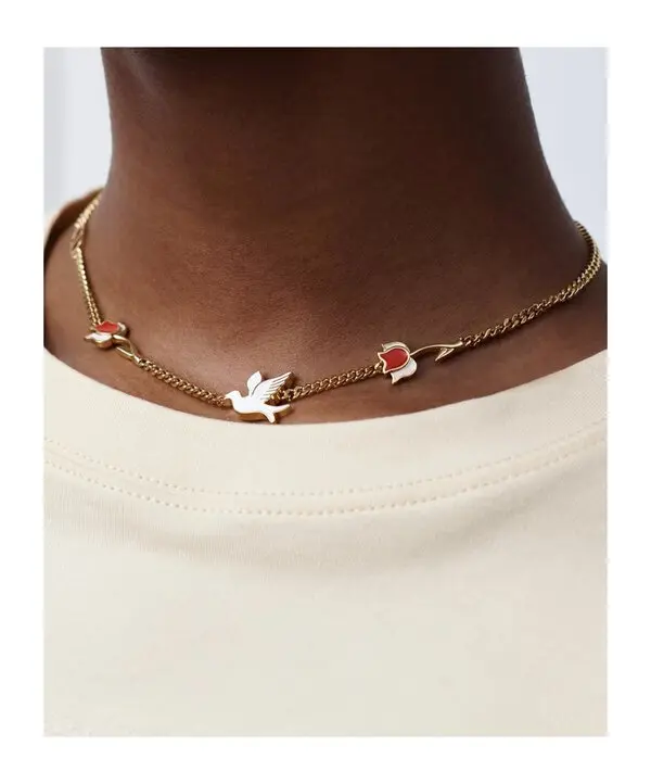 Dior Dioramour Doves Roses Necklace