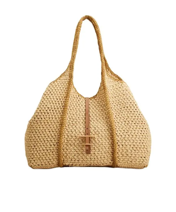 TOD'S T Timeless Large Shopping Bag - Nude
