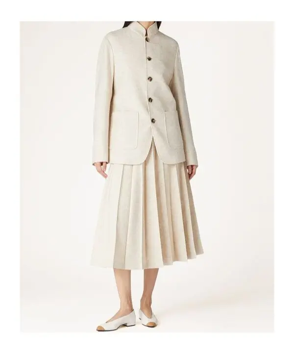 Loro Piana Pleated Midi Skirt