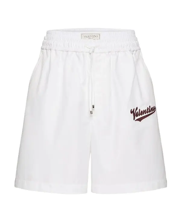 Valentino Garavani Logo Patch Drawstring Shorts