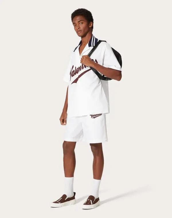 Valentino Garavani Logo Patch Drawstring Shorts