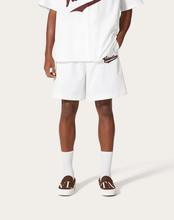 Valentino Garavani Logo Patch Drawstring Shorts