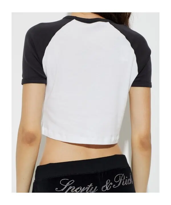 SPORTY  RICH Sporty & Rich Cropped T-shirt