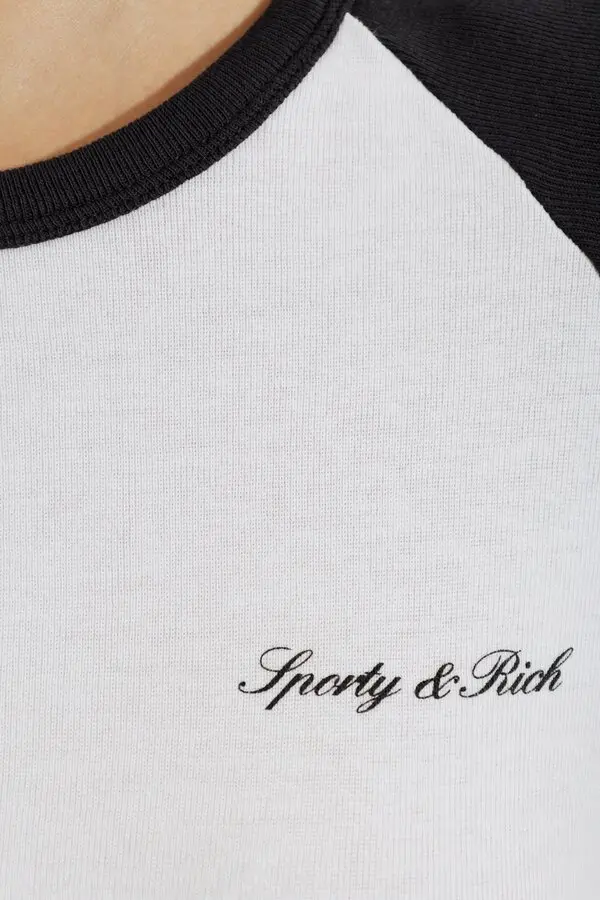 SPORTY  RICH Sporty & Rich Cropped T-shirt