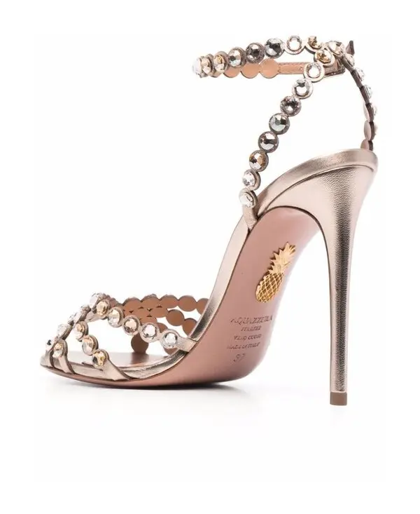 AQUAZZURA Tequila Crystal Embellished Sandals