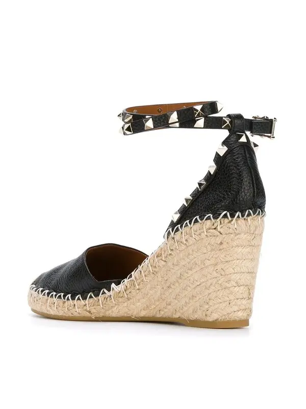 Valentino Garavani Rockstud 85mm Wedge Espadrilles