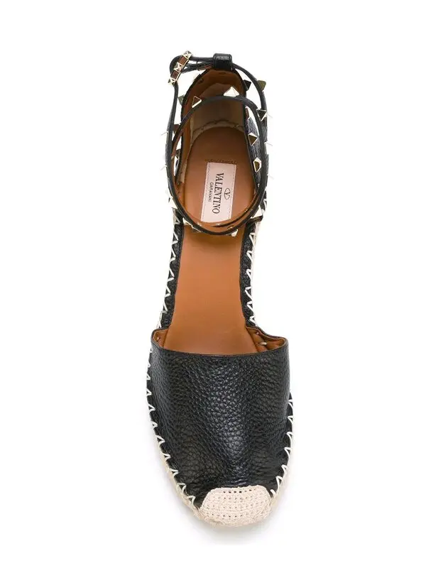 Valentino Garavani Rockstud 85mm Wedge Espadrilles