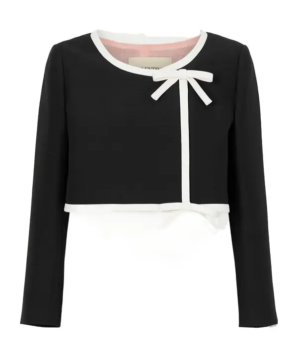 Valentino Garavani Cropped Jacket With Bow Detail
