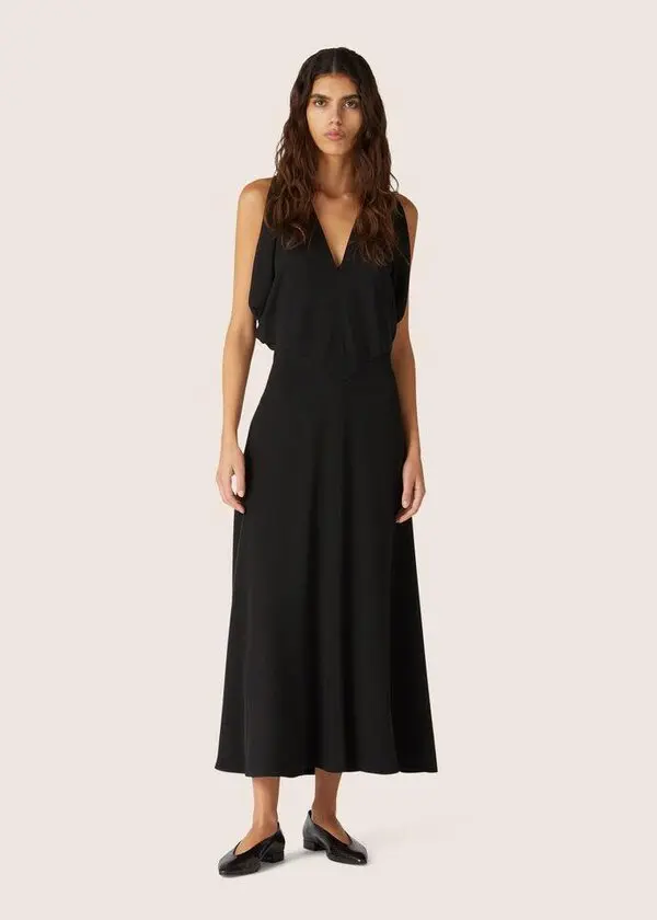 Loro Piana V-neck High-waist Dress