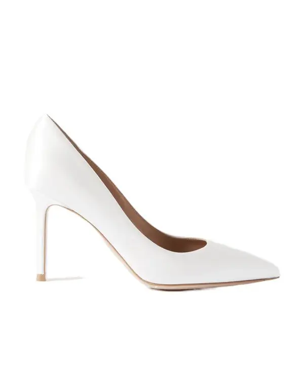GIANVITO ROSSI 85 Satin High Heels - White