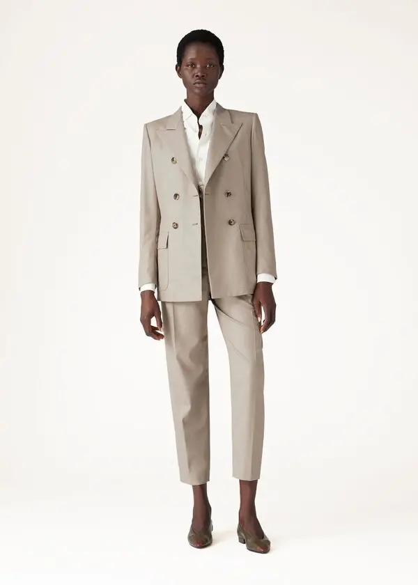 Loro Piana Ananda Freshly Cut Wool Long-sleeved Suit Coat
