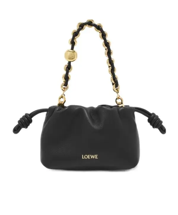 Loewe Nano Flamenco Purse In Mellow Nappa Lambskin - Black