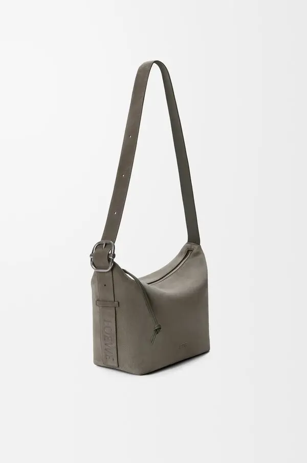 Loewe Medium Loop Hobo In Suede Calfskin