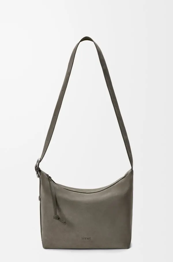 Loewe Medium Loop Hobo In Suede Calfskin