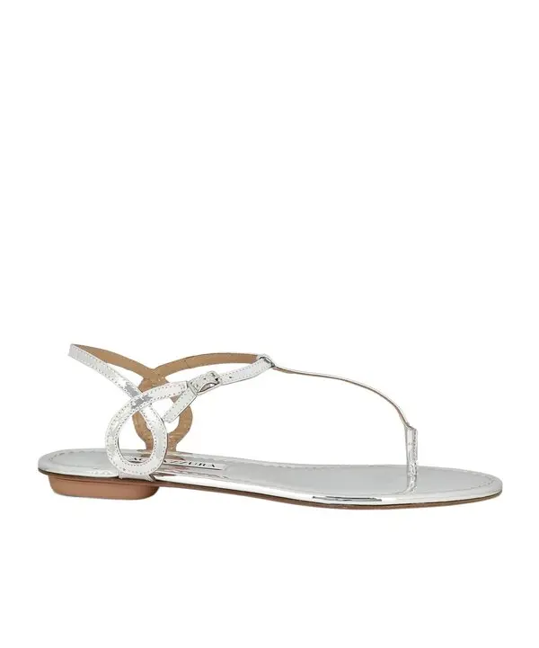 AQUAZZURA Almost Bare Thong-strap Sandals - Gray