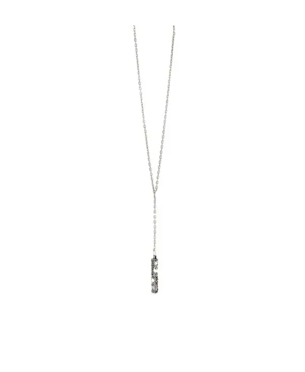 Celine Square Pendant Necklace - Gray