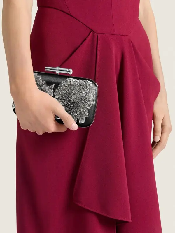 Givenchy Pout Evening Clutch With Sequins Floral Embroideries