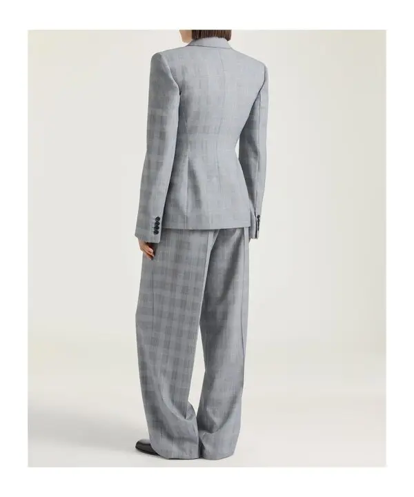 Givenchy Double-breasted Checked Jacket In Wool