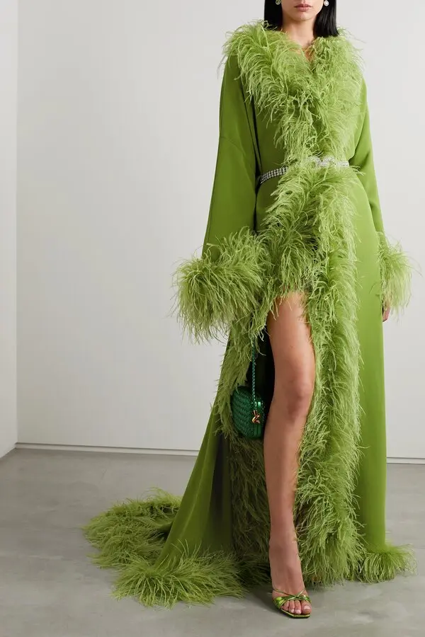 Valentino Garavani Feather-trimmed Coat