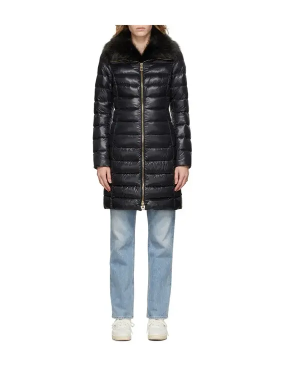 Herno Mid-length Puffer Coat - Black