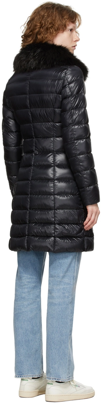 Herno Mid-length Quilted Down Puffer Coat With Fur Trim