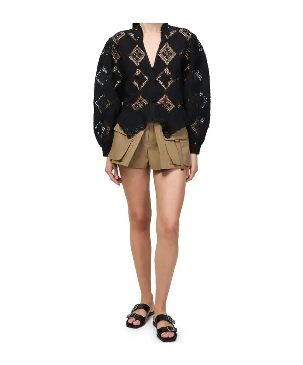 Isabel Marant Étoile Diamond Pattern Lace Cover-up