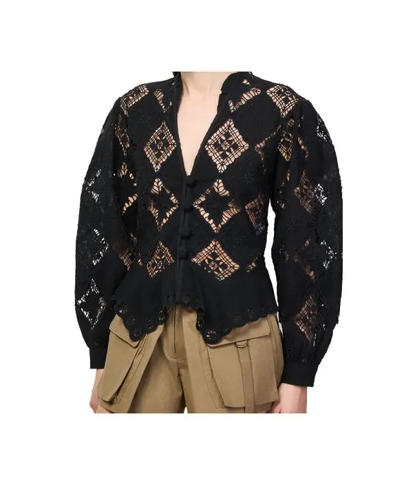 Isabel Marant Étoile Diamond Pattern Lace Cover-up