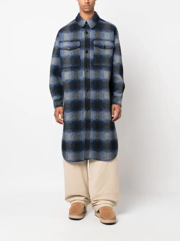 Isabel Marant Étoile Plaid-check Long Coat