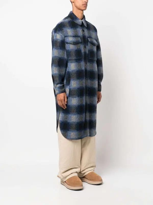 Isabel Marant Étoile Plaid-check Long Coat