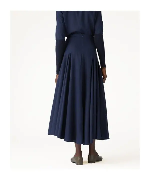 Loro Piana Flavia Wool Skirt With Ruffled Details