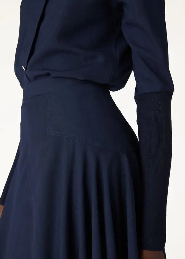 Loro Piana Flavia Wool Skirt With Ruffled Details