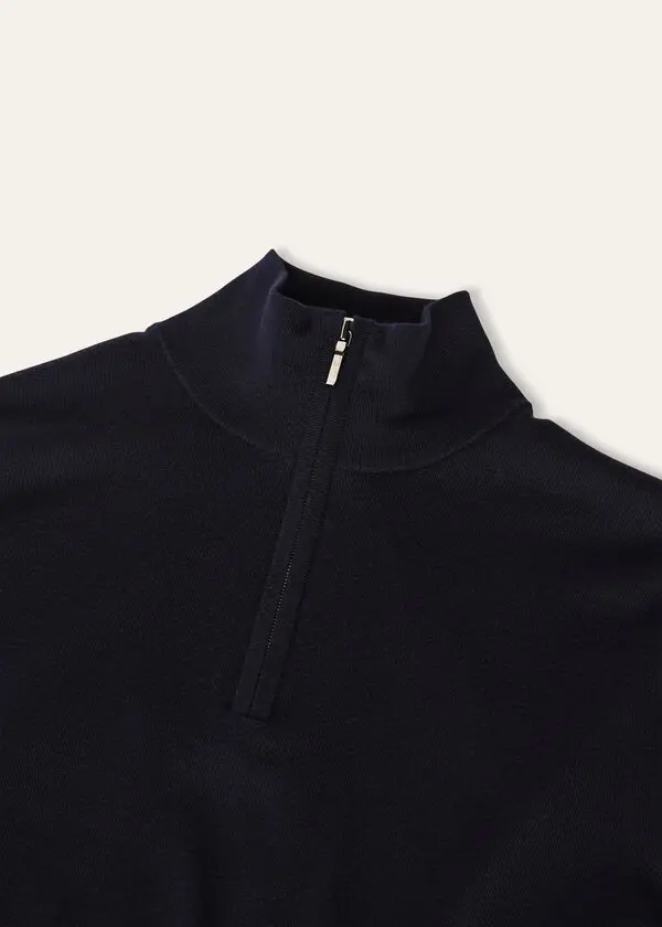 Loro Piana Freshly Cut Wool Semi-zipper Sweater