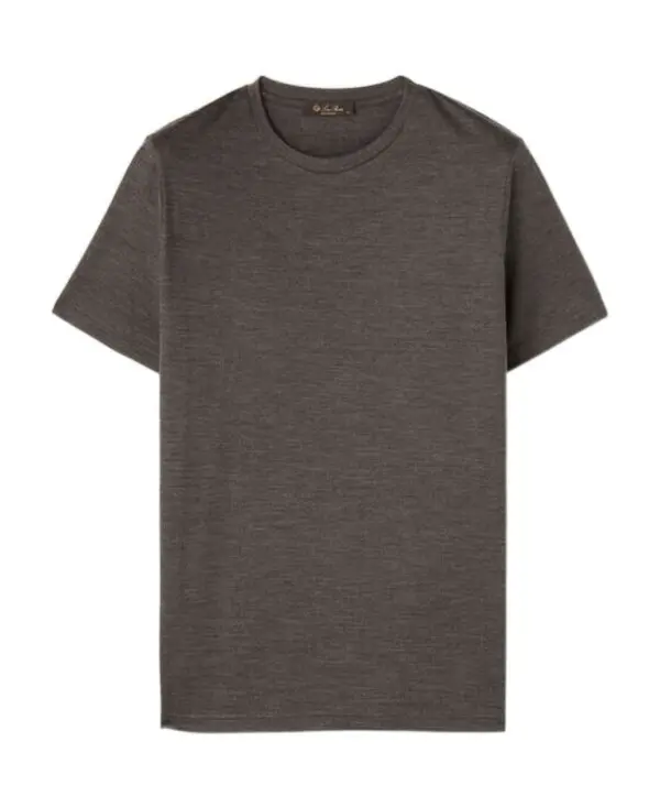 Loro Piana Round Collar Wool T-shirt - Gray