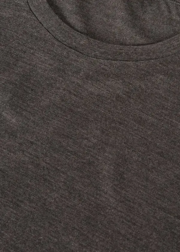 Loro Piana Round Collar Wool T-shirt