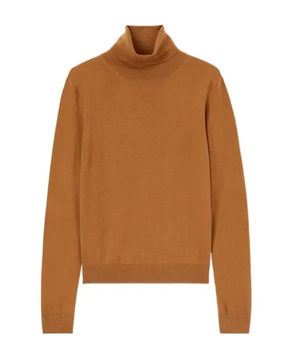 Loro Piana High Neck Knitted Sweater - Brown