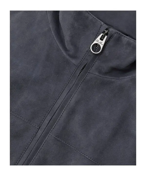 Loro Piana Bomber Jacket With Stand Collar And Two-way Zipper