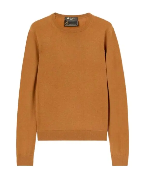 Loro Piana Round Neck Knitted Sweater - Orange