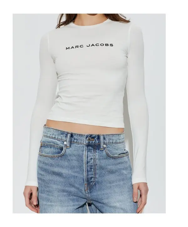 Marc Jacobs Logo Printed Long Sleeved T-shirt