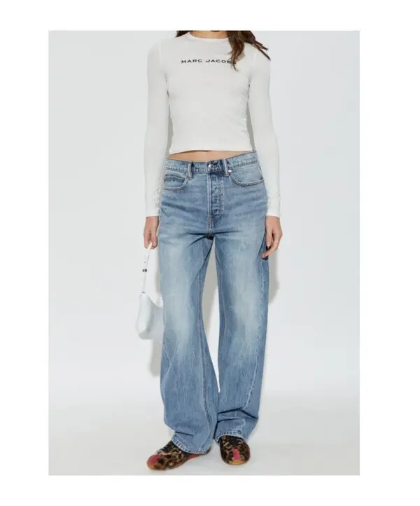 Marc Jacobs Logo Printed Long Sleeved T-shirt