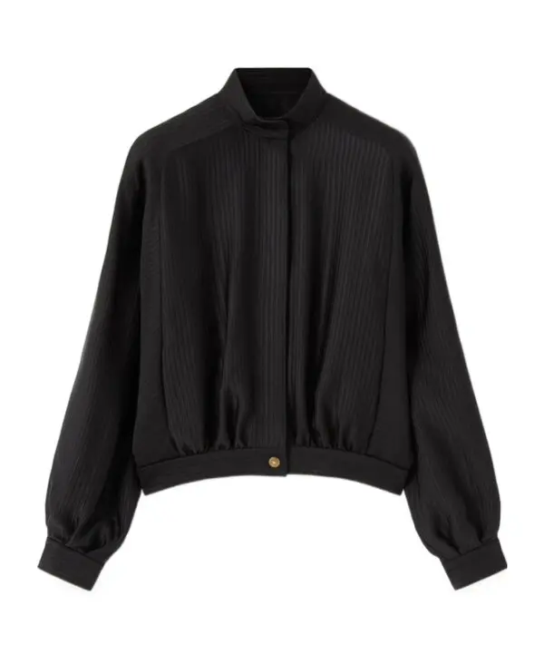 Loro Piana Lillian Jacket With Striped Pattern And Metal Button Details