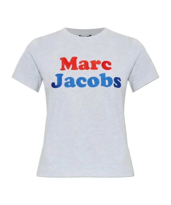 Marc Jacobs Logo Embroidered Crewneck T-shirt - Grey