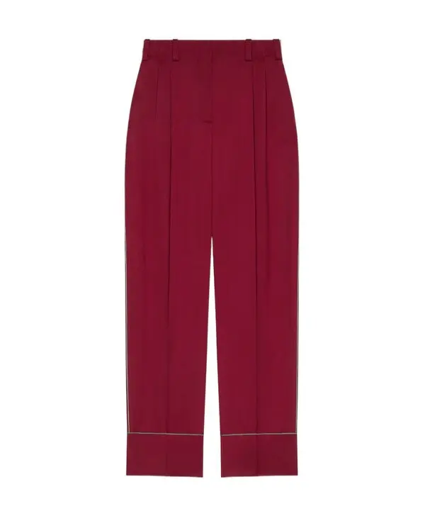 Givenchy Pyjama Pants In Silk - Red Cherry