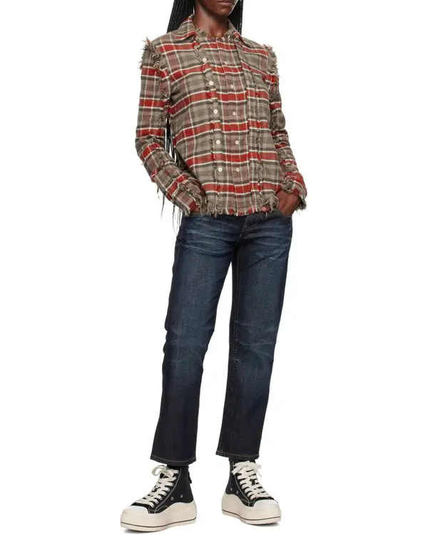 R13 Cropped Straight Jeans