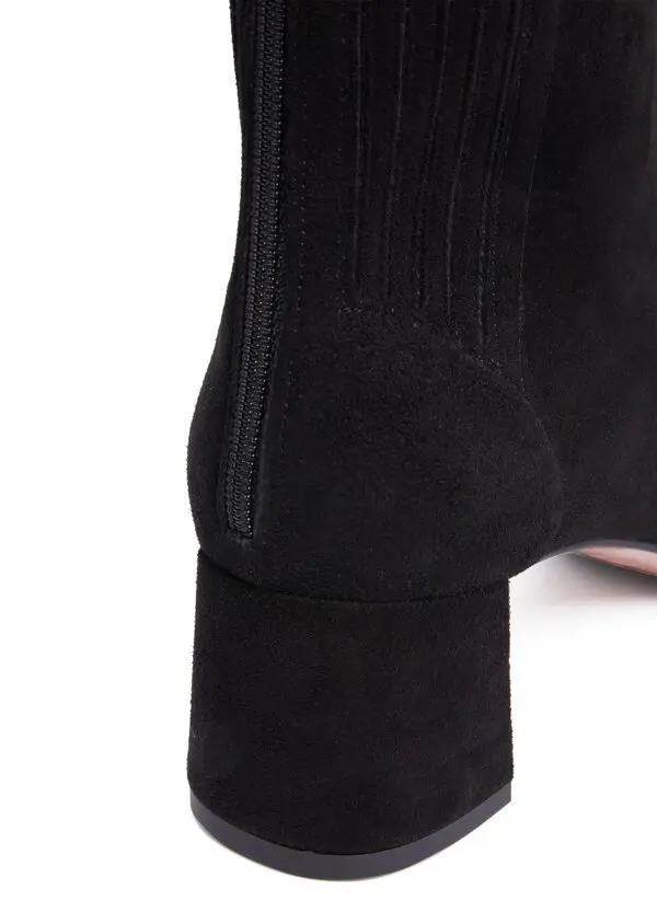 AQUAZZURA Square-toed Block Heel Ankle Boots