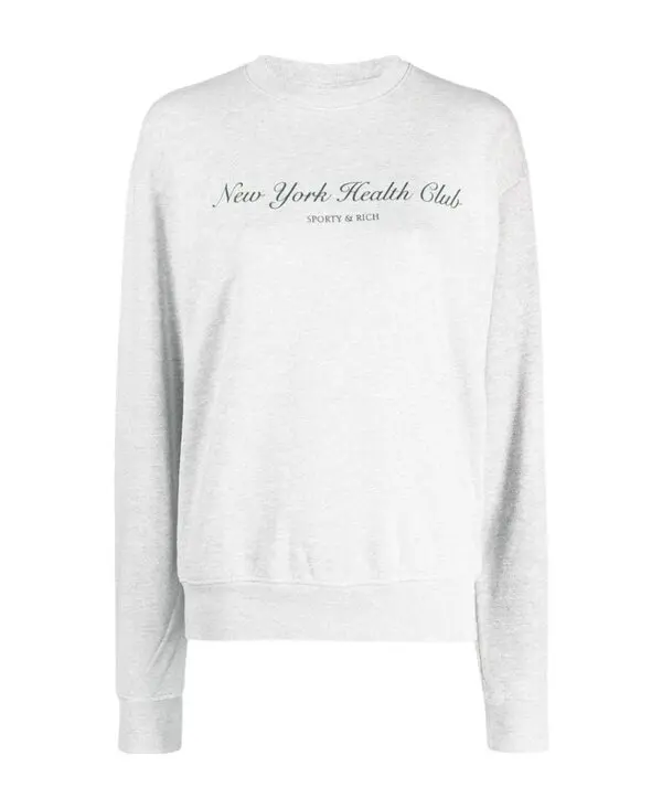 SPORTY  RICH Sporty & Rich Logo Print Sweatshirt