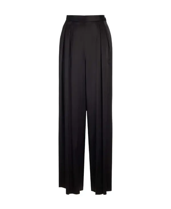 Fabiana Filippi Wide-leg Pleated Detail Pants - Black