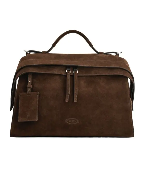TOD'S Large Wave Suede Bag - Black