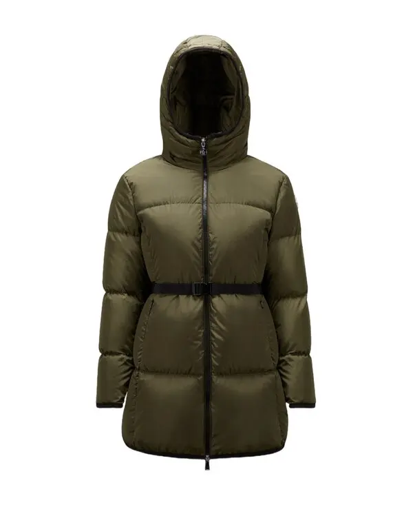 Moncler Sirli Zip-up Short Down Jacket - Green