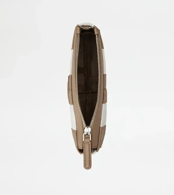 TOD'S Di Bag Crossbody Bag In Leather And Canvas Mini