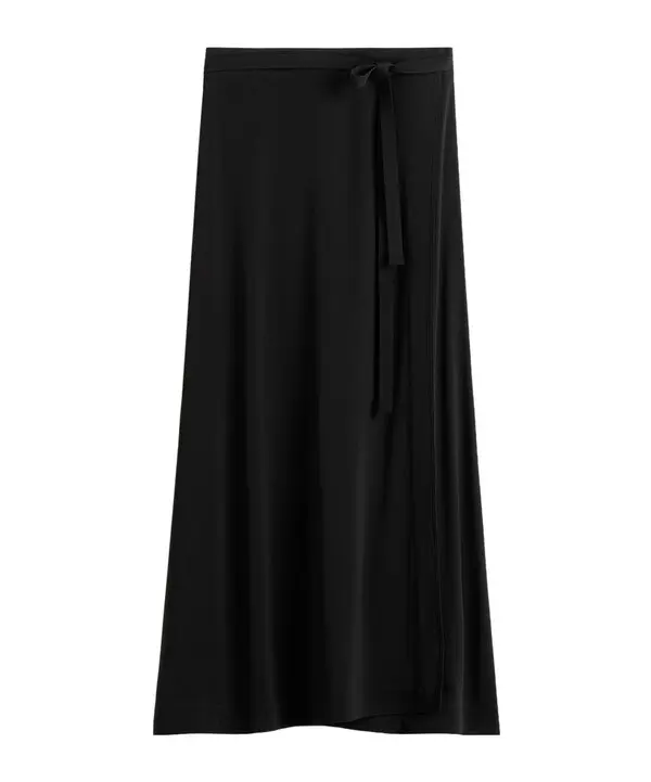 TOTEME Fringed Knit Skirt - Black